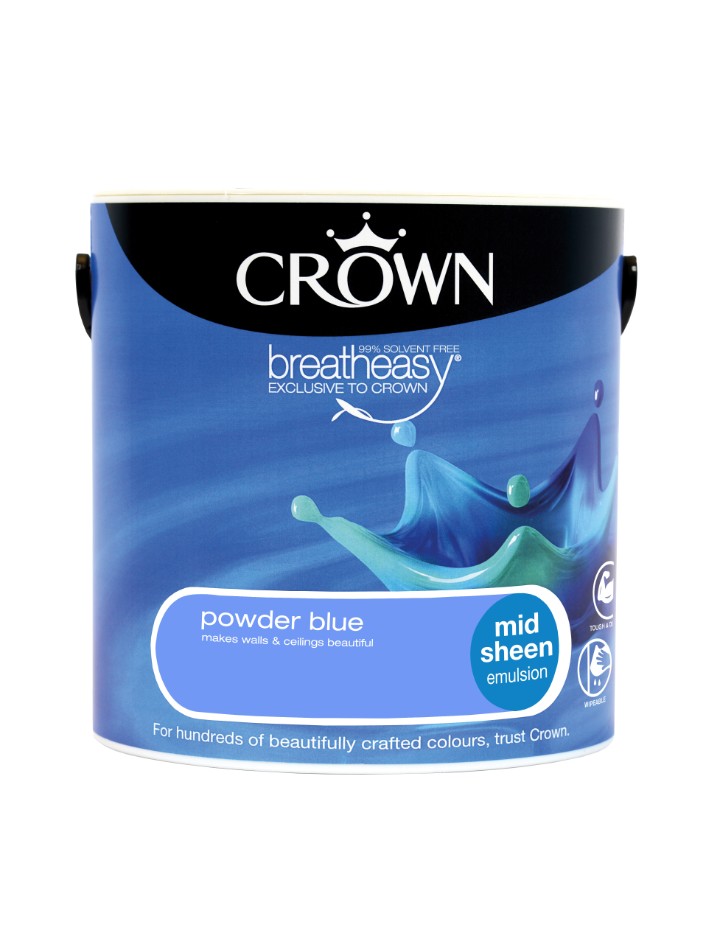 Powder Blue - Mid Sheen - Standard Emulsion | Crown Paints
